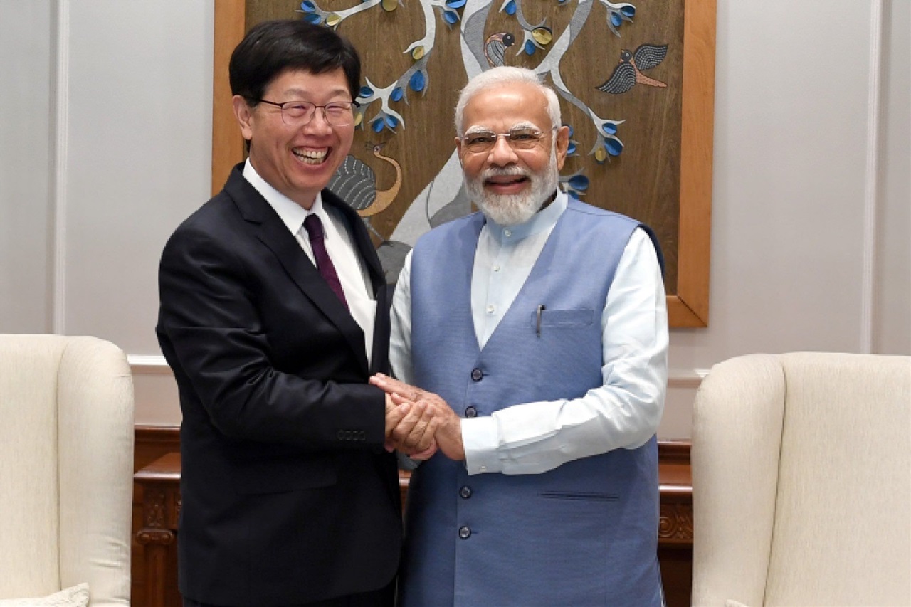Foxconn chairman visits China and India