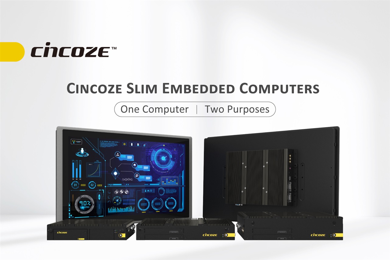 Cincoze slim embedded computers - demonstrating power of one computer, two purposes