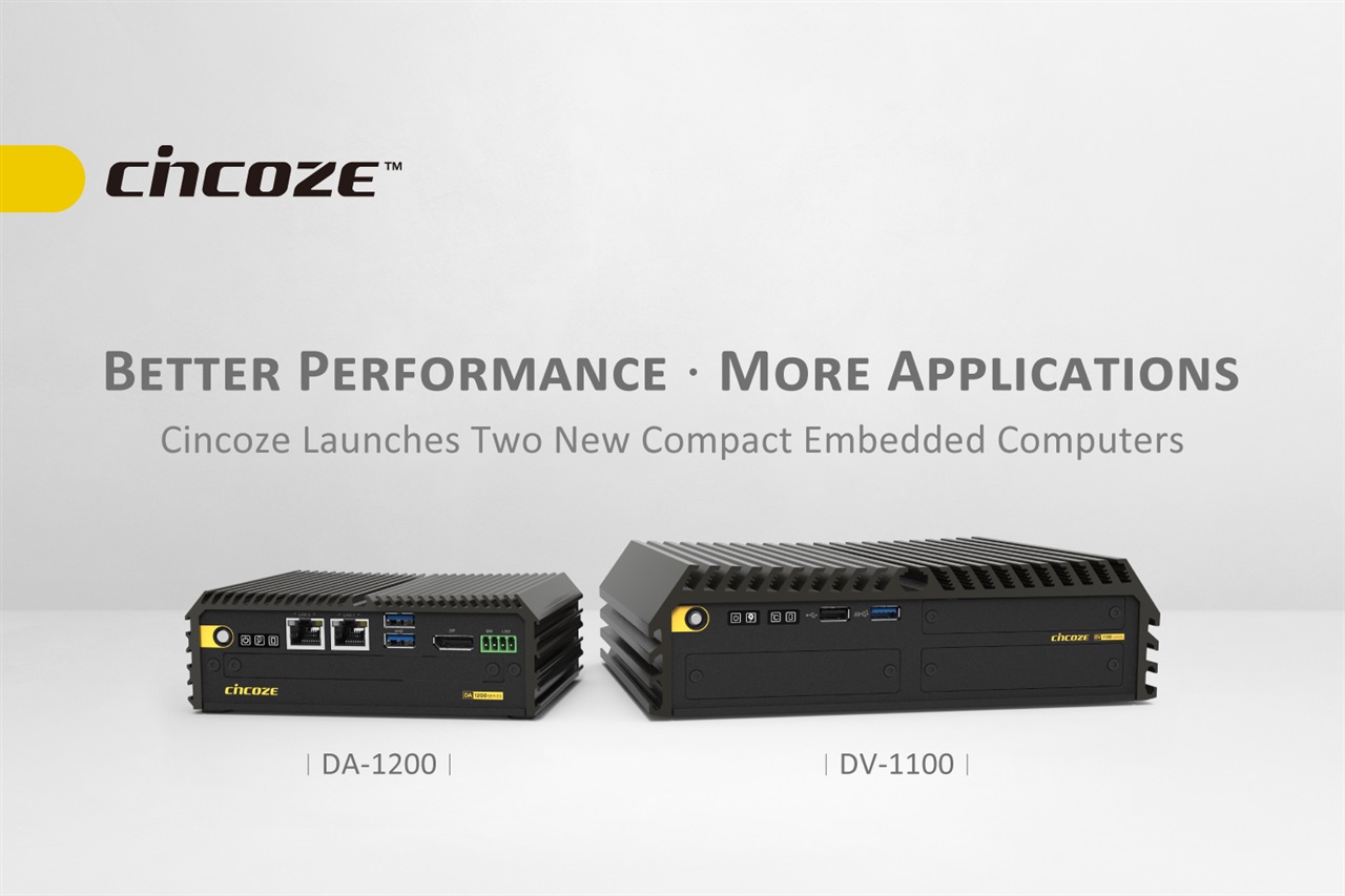 Better performance, more applications; Cincoze launches two new compact embedded computers
