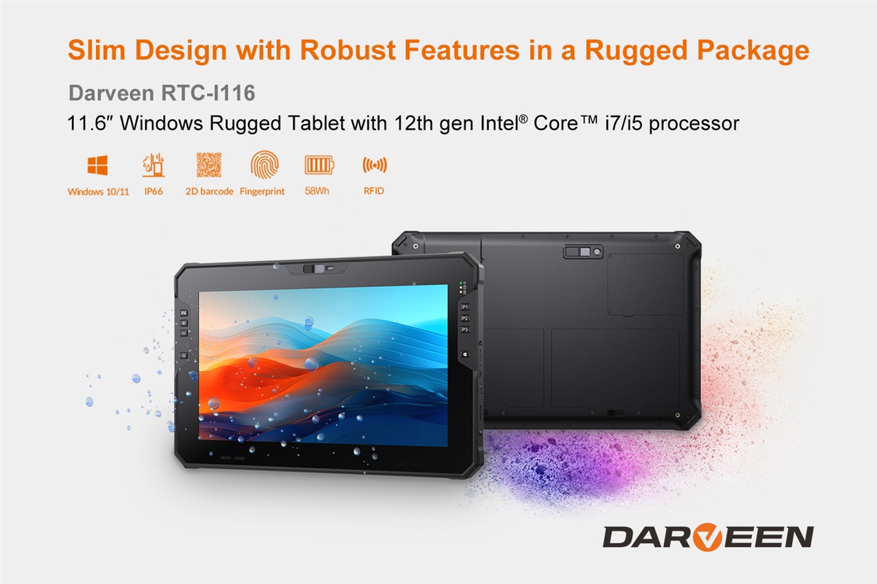 Darveen unveils innovative RTC-I116 rugged tablet