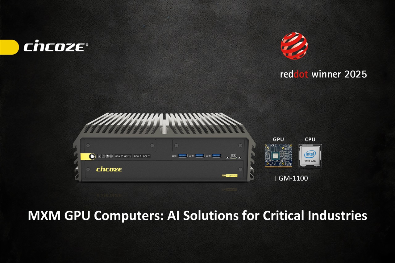 Cincoze MXM GPU computers: AI solutions for manufacturing, transportation, and defense